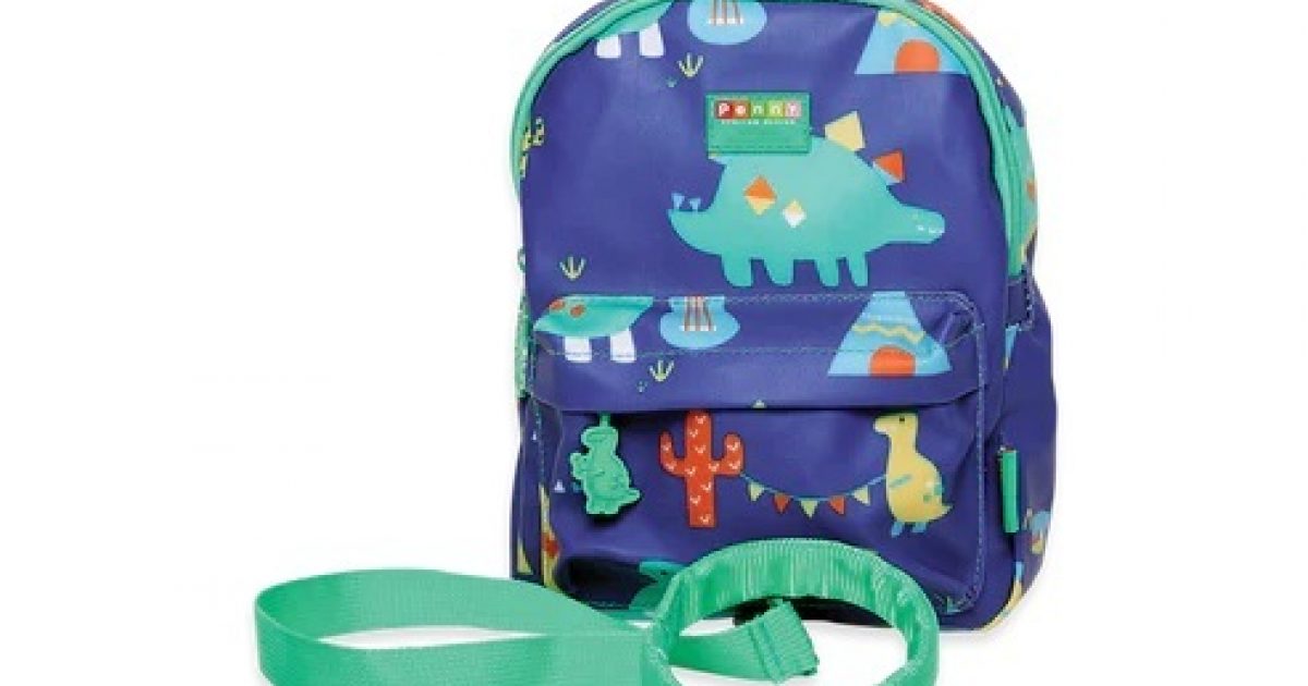 Mother Goose | Small Backpack with Rein - Dino Rock